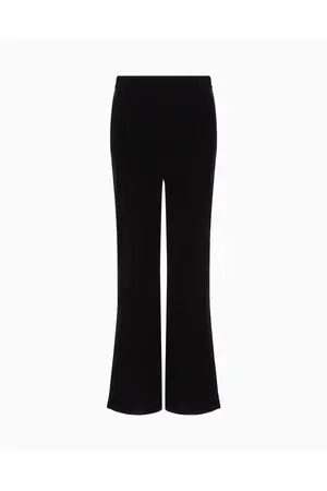 Giorgio Armani Cropped Velvet Trousers - Black