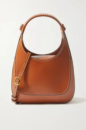 Staud Mick Paneled Leather Shoulder Bag