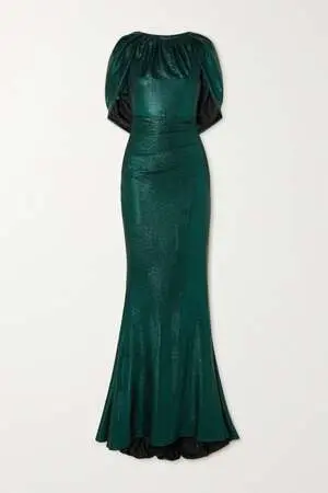 Talbot Runhof Metallic Stretch-jersey Gown