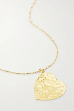 JENNIFER MEYER Large Hammered Heart 18-karat Pendant Necklace