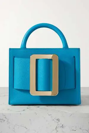 Boyy Azure Bobby 18 Buckled Textured-leather Tote Azure
