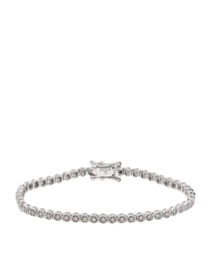 KOLOURS JEWELRY Hexagon 18-karat Diamond Tennis Bracelet - Silver