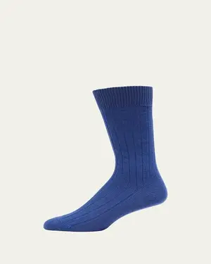 BRESCIANI Bresciani Cashmere Mid-Calf Socks Purple