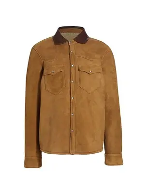 FORTELA Women's Leather & Shearling Jacket - Caramel  - Caramel