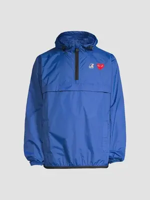 Play Comme Des Garcon K-way Half-zip Hoodie - Blue