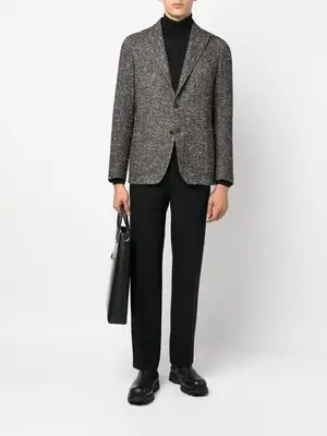 Tagliatore Speckle-knit Wool-blend Blazer