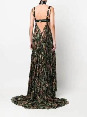 Roberto Cavalli Patterned Maxi Dress