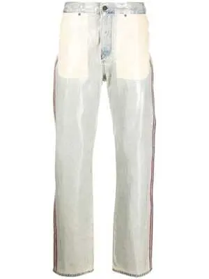 DIESEL® Light Cotton Washed Denim Straight Leg Jeans