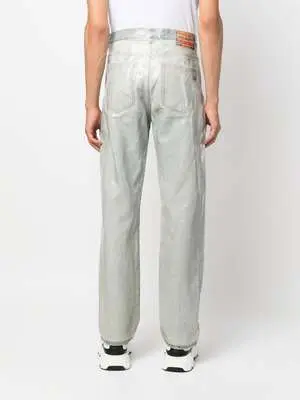 DIESEL® Light Cotton Washed Denim Straight Leg Jeans
