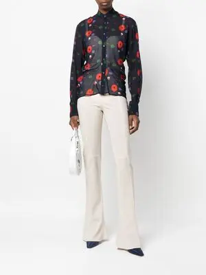 Dsquared2 Floral Print Long-sleeved Shirt