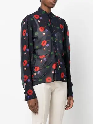 Dsquared2 Floral Print Long-sleeved Shirt