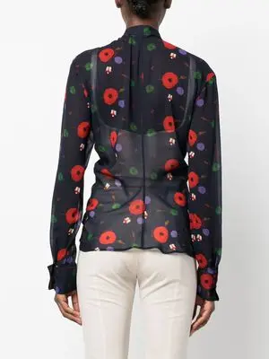 Dsquared2 Floral Print Long-sleeved Shirt