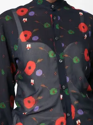 Dsquared2 Floral Print Long-sleeved Shirt