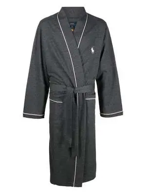 Polo Ralph Lauren Logo-embroidered Robe - Grey