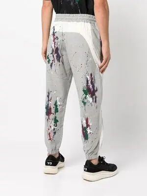 MOSTLY HEARD RARELY SEEN Paint-splattered Tapered Joggers - Grey