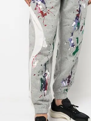 MOSTLY HEARD RARELY SEEN Paint-splattered Tapered Joggers - Grey