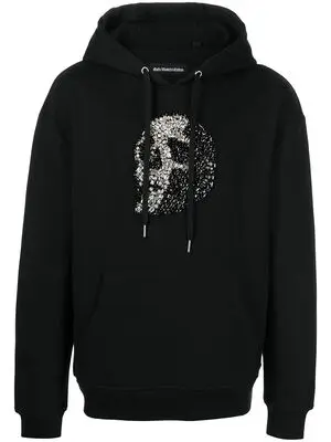 GOD'S MASTERFUL CHILDREN Crystal-skull Drawstring Hoodie - Black