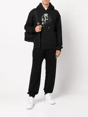 GOD'S MASTERFUL CHILDREN Crystal-skull Drawstring Hoodie - Black