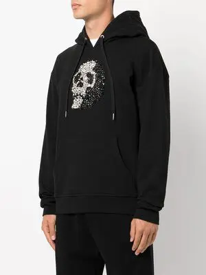 GOD'S MASTERFUL CHILDREN Crystal-skull Drawstring Hoodie - Black
