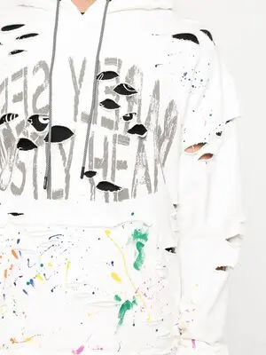 MOSTLY HEARD RARELY SEEN Paint-splattered Hoodie