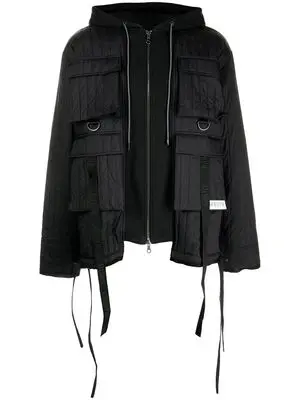 MOSTLY HEARD RARELY SEEN Quilted Cargo-pocket Hooded Jacket