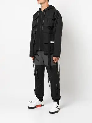 MOSTLY HEARD RARELY SEEN Quilted Cargo-pocket Hooded Jacket
