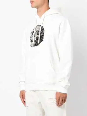 GOD'S MASTERFUL CHILDREN Crystal-skull Drawstring Hoodie - White
