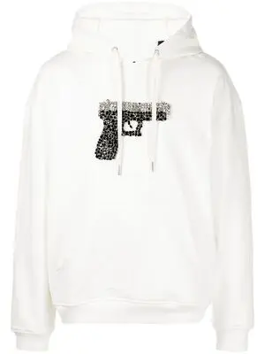 GOD'S MASTERFUL CHILDREN Crystal-embellished Hoodie - White