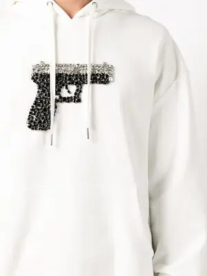 GOD'S MASTERFUL CHILDREN Crystal-embellished Hoodie - White