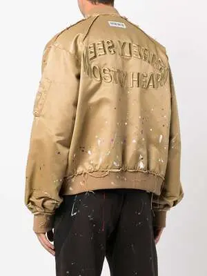 MOSTLY HEARD RARELY SEEN Ma-1 Paint-splattered Bomber Jacket