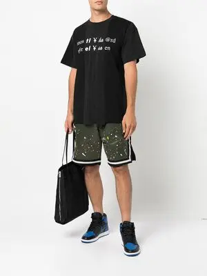 MOSTLY HEARD RARELY SEEN Text Print Cottont-shirt - Black