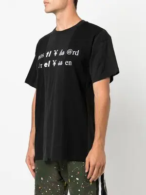 MOSTLY HEARD RARELY SEEN Text Print Cottont-shirt - Black