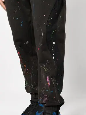 MOSTLY HEARD RARELY SEEN Paint-splattered Tapered Joggers - Black