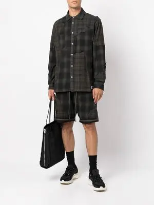 MOSTLY HEARD RARELY SEEN Plaid-check Patchwork Shirt