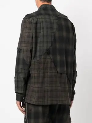 MOSTLY HEARD RARELY SEEN Plaid-check Patchwork Shirt