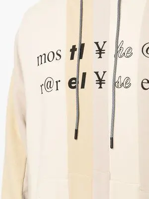 MOSTLY HEARD RARELY SEEN Spliced Text Hoodie