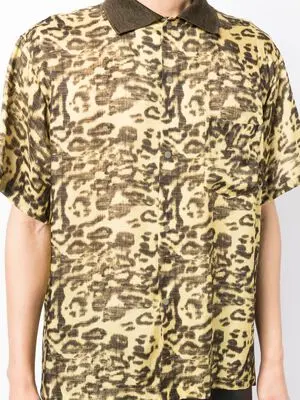 TOGA VIRILIS Leopard Print Short-sleeve Shirt