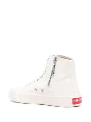 Kenzo Tiger Print High-top Sneakers - White