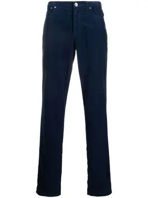 Brunello Cucinelli Corduroy Tapered Pants - Blue