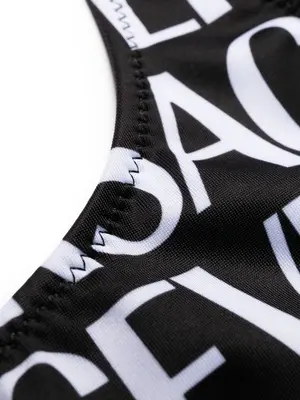 Versace All-over Logo Print One-piece - Black