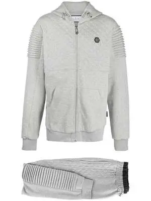 Philipp Plein Quilted Cotton Tracksuit Set