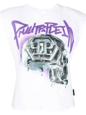 Philipp Plein Skull-print Tank Top - White