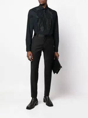 Philipp Plein Straight-leg Wool-blend Trousers