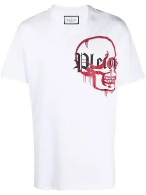 Philipp Plein V-neck Logo T-shirt - White
