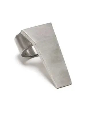 Rick Owens Tone Trunk Ring - Silver