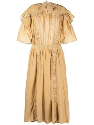 MARANT ETOILE Galina Guipure Lace-trim Dress