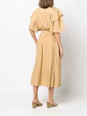 MARANT ETOILE Galina Guipure Lace-trim Dress