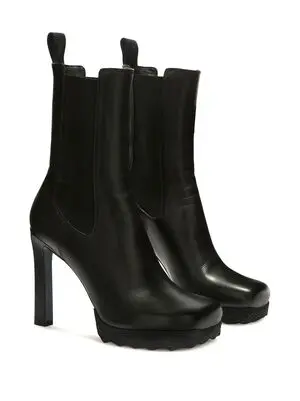 Off-White Leather Heeled Boots
