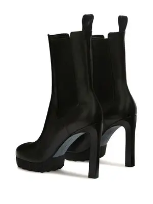 Off-White Leather Heeled Boots