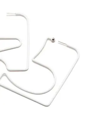 COURREGES Geometric Dangle Earrings - White